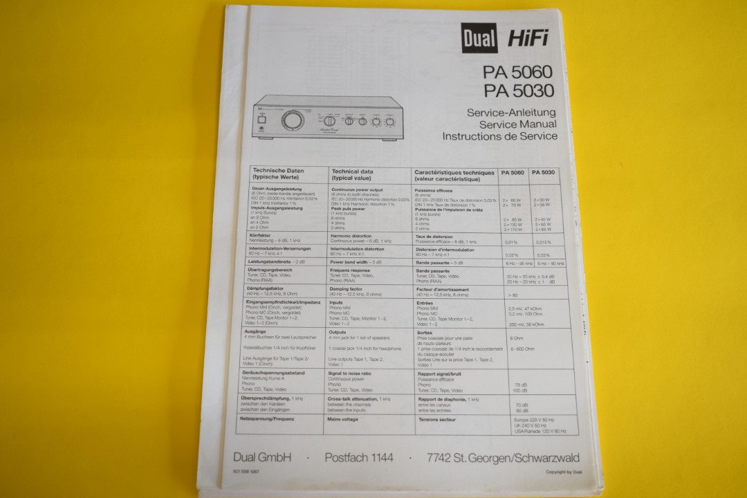 Used Dual PA-5060 Integrated amplifiers for Sale | HifiShark.com